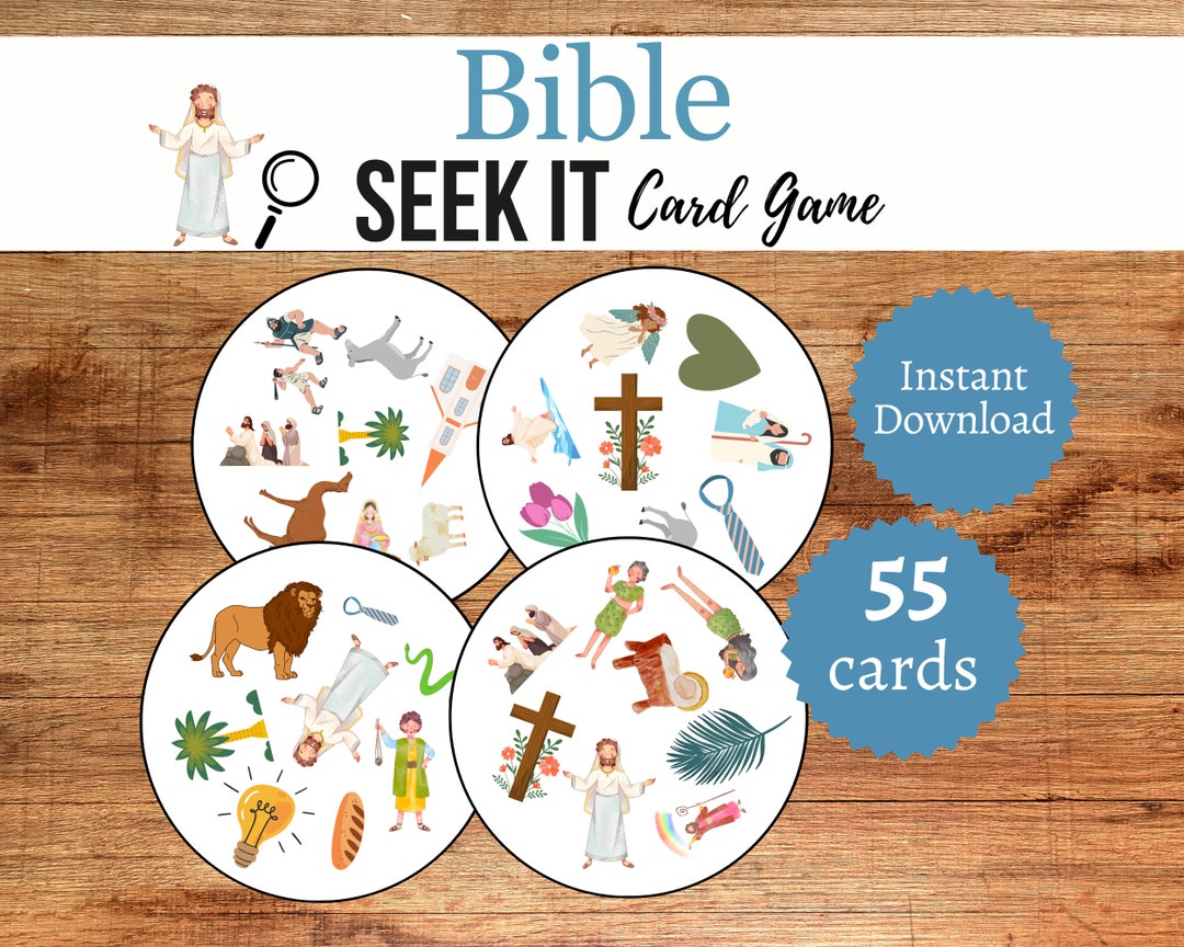 Bible Seek It Cards, Printable Bible Game for Kids and Teens, Christian ...