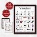 Vampire Bingo Cards, Printable Dracula Party Game for Kids, Teens, and ...