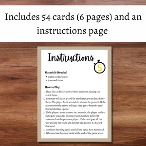 Bible Five Second Game, Printable Bible Game for Kids, Teens, and ...