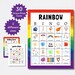 Rainbow Bingo Cards, Printable Colorful Bingo Game for Kids - Etsy