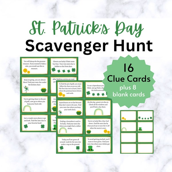St Patricks Day Scavenger Hunt - Etsy