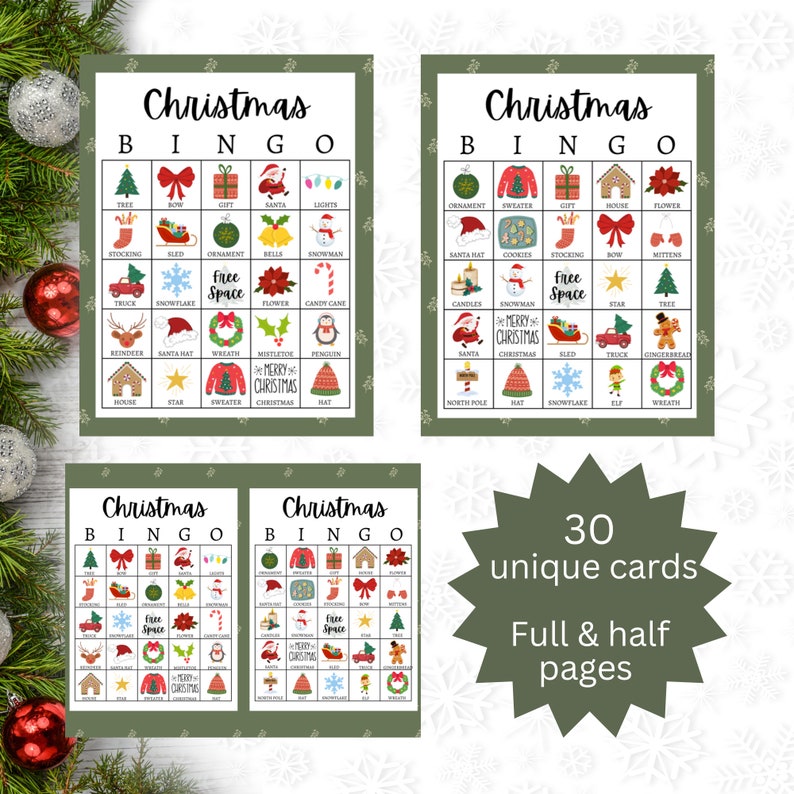 Christmas Games Bundle, Printable Holiday Bingo and I Spy Pages for ...