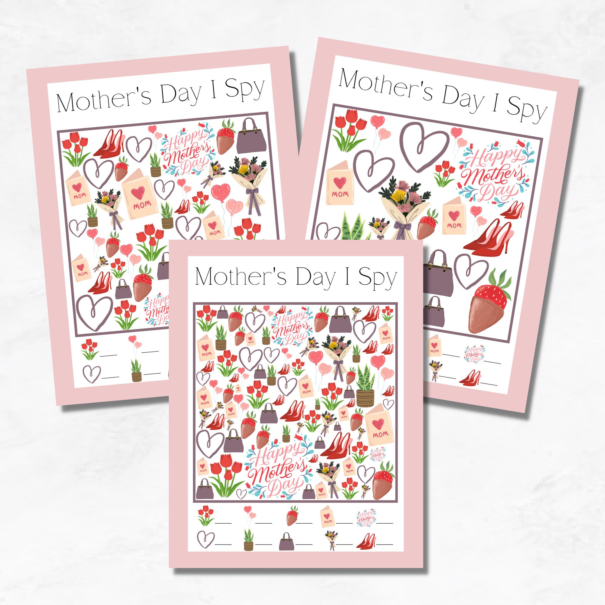 Mother's Day I Spy Game, Printable Mother's Day Party Game for Kids ...