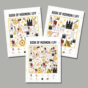 Book of Mormon I Spy Game, Printable LDS Activity for Kids, Latter-day ...