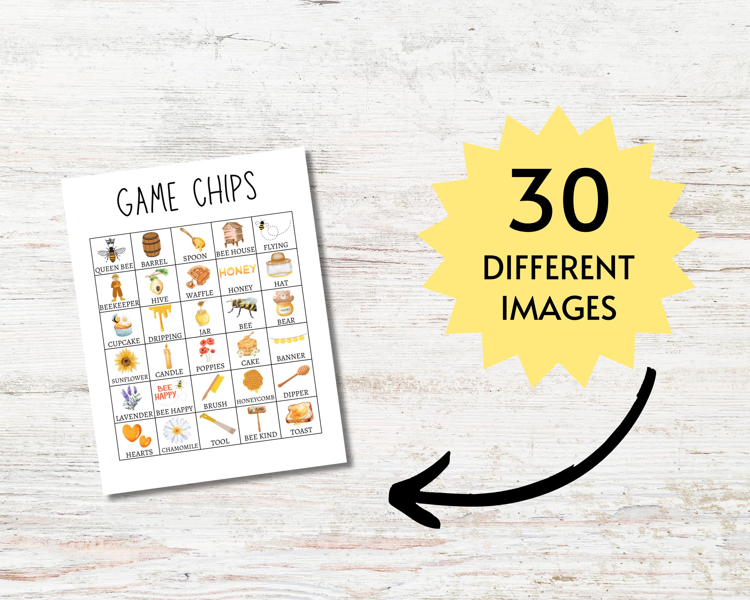 Honey Bee Bingo Cards, Printable Bee Themed Party Game, Honeybee ...