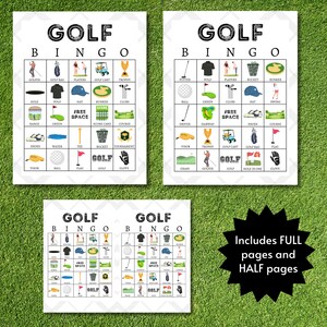 Golf Bingo Cards, Printable Golf Party Game for Kids, Teens, and Adults ...
