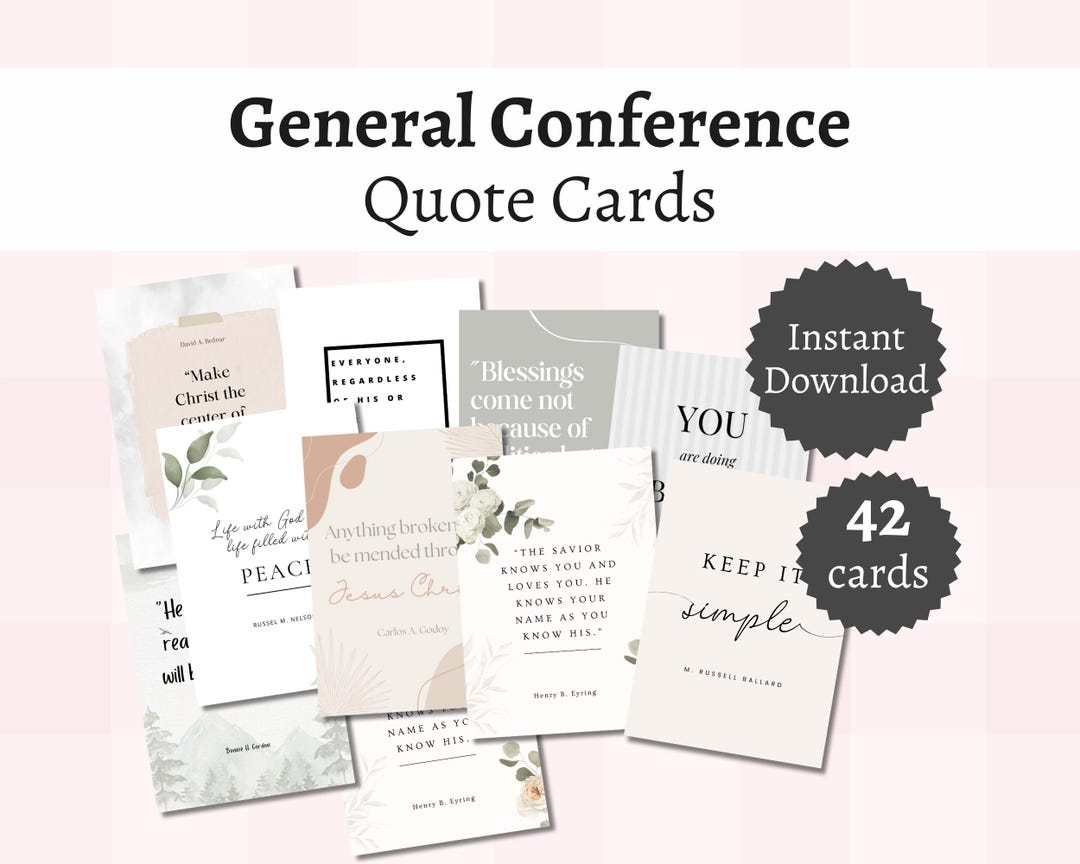 LDS General Conference Quote Cards, Latter-day Saints Printable Quotes ...