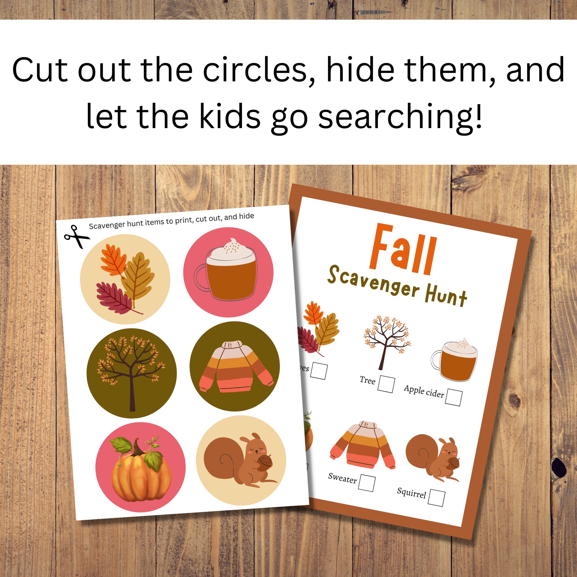 Fall Scavenger Hunt for Kids, Printable Autumn Games for Toddlers ...