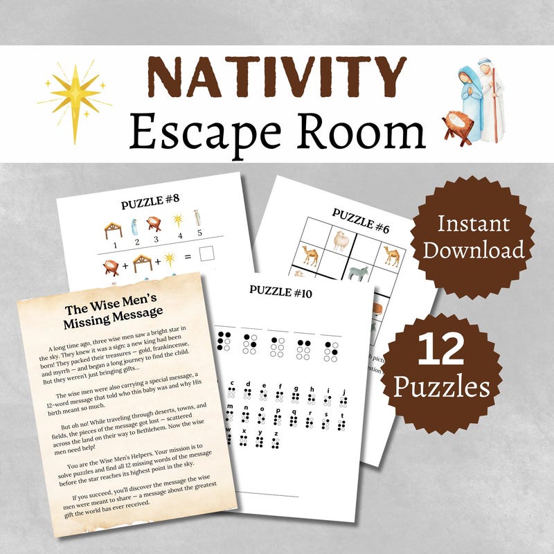 Nativity Puzzle - Etsy