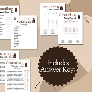 Groundhog Day Games, Printable Groundhog Day Activities for Kids and ...