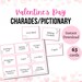 Valentine's Day Pictionary Cards, Printable Valentine's Charades ...