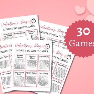 Valentine's Day Minute to Win It Games, Printable Valentine Party Games ...