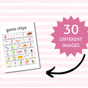 Candy Shop Bingo Cards, Printable Birthday Party Game for Kids ...