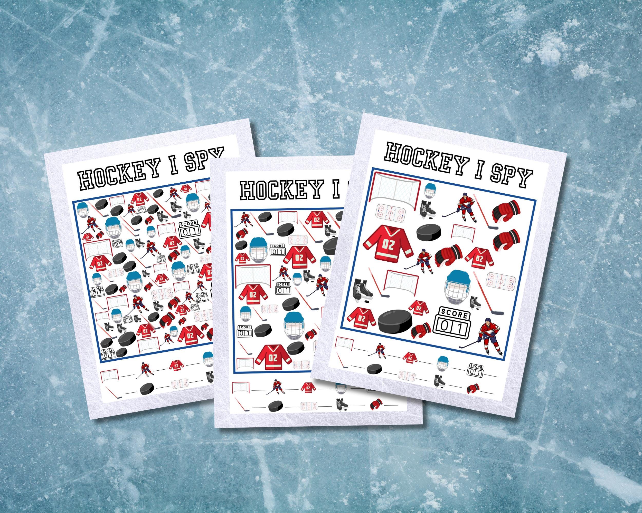 Hockey I Spy Activity, Printable Hockey Party Game for Kids, Hockey ...