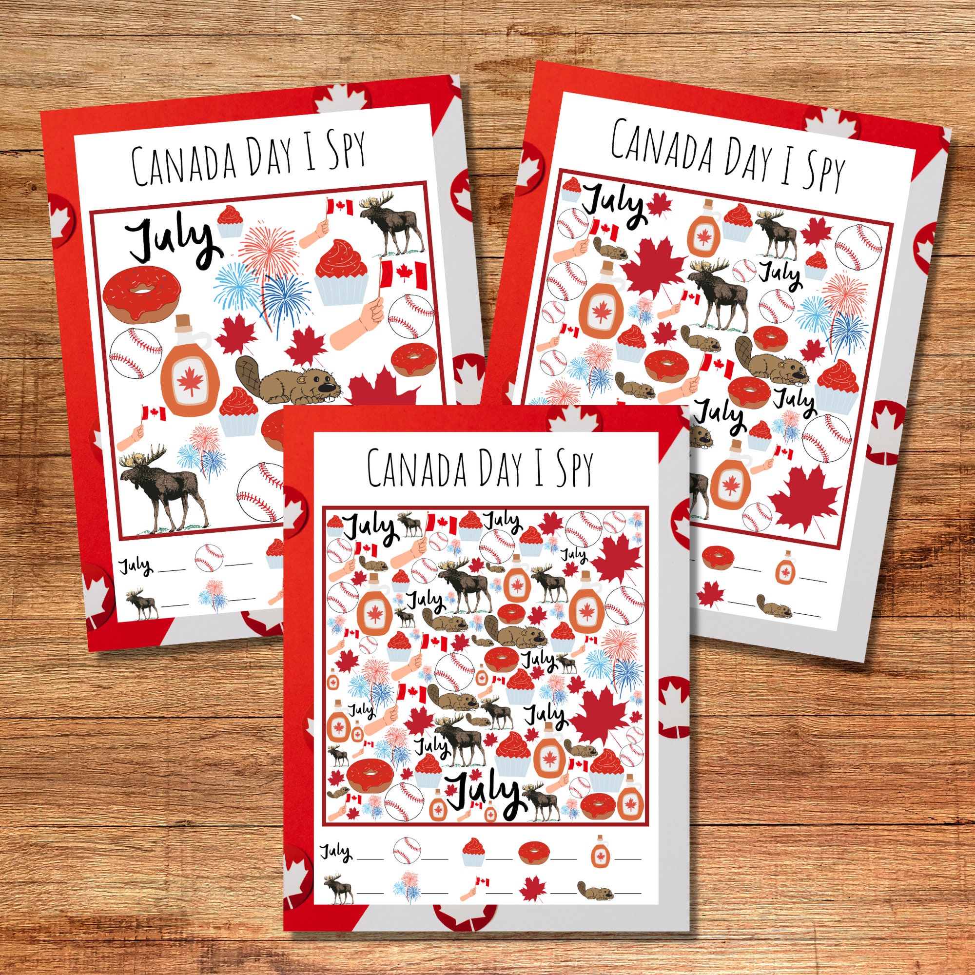 Canada Day I Spy, Printable Canada Day Games for Kids, Search and Find ...