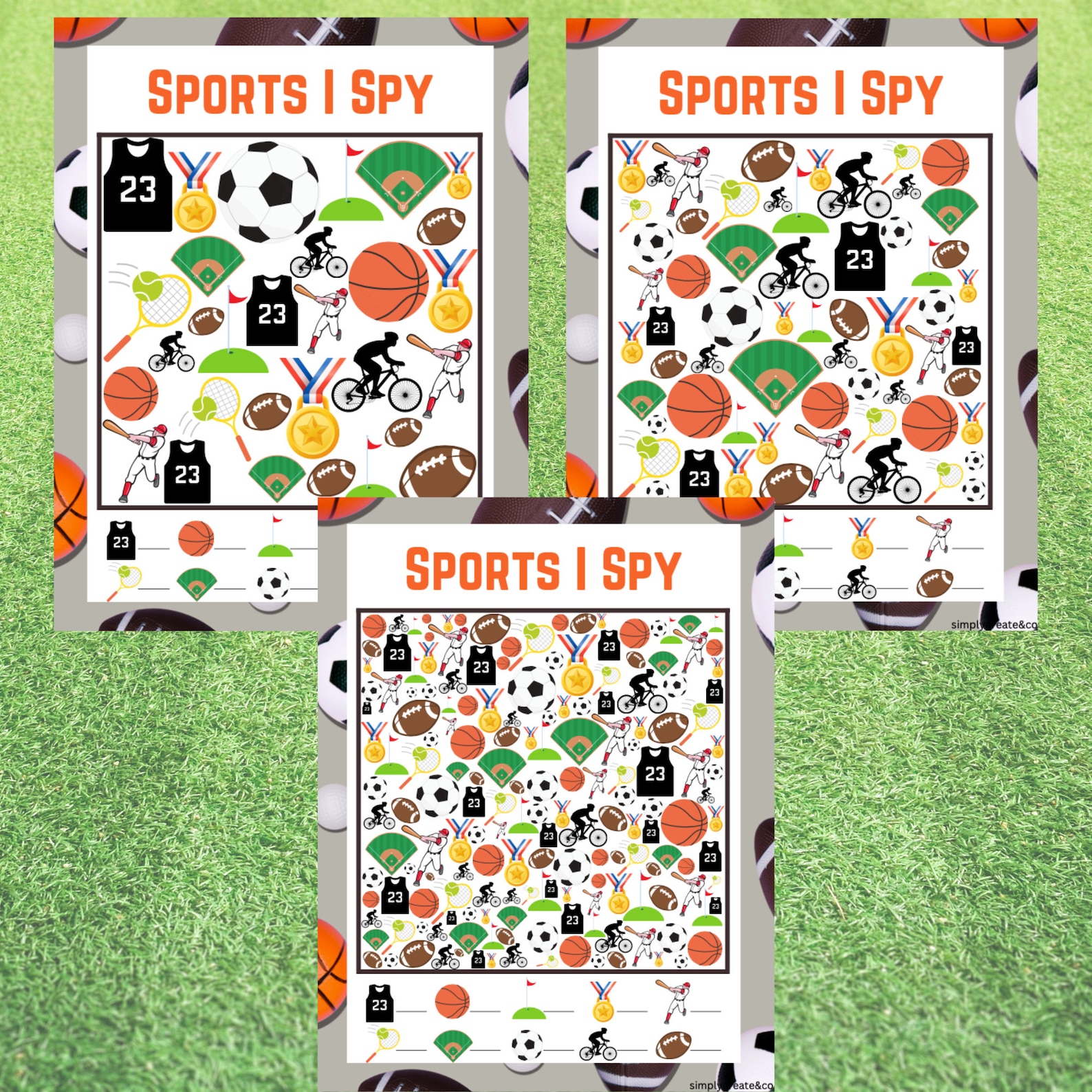 Sports I Spy Game, Printable Sports-themed Party Game for Kids, Athlete ...