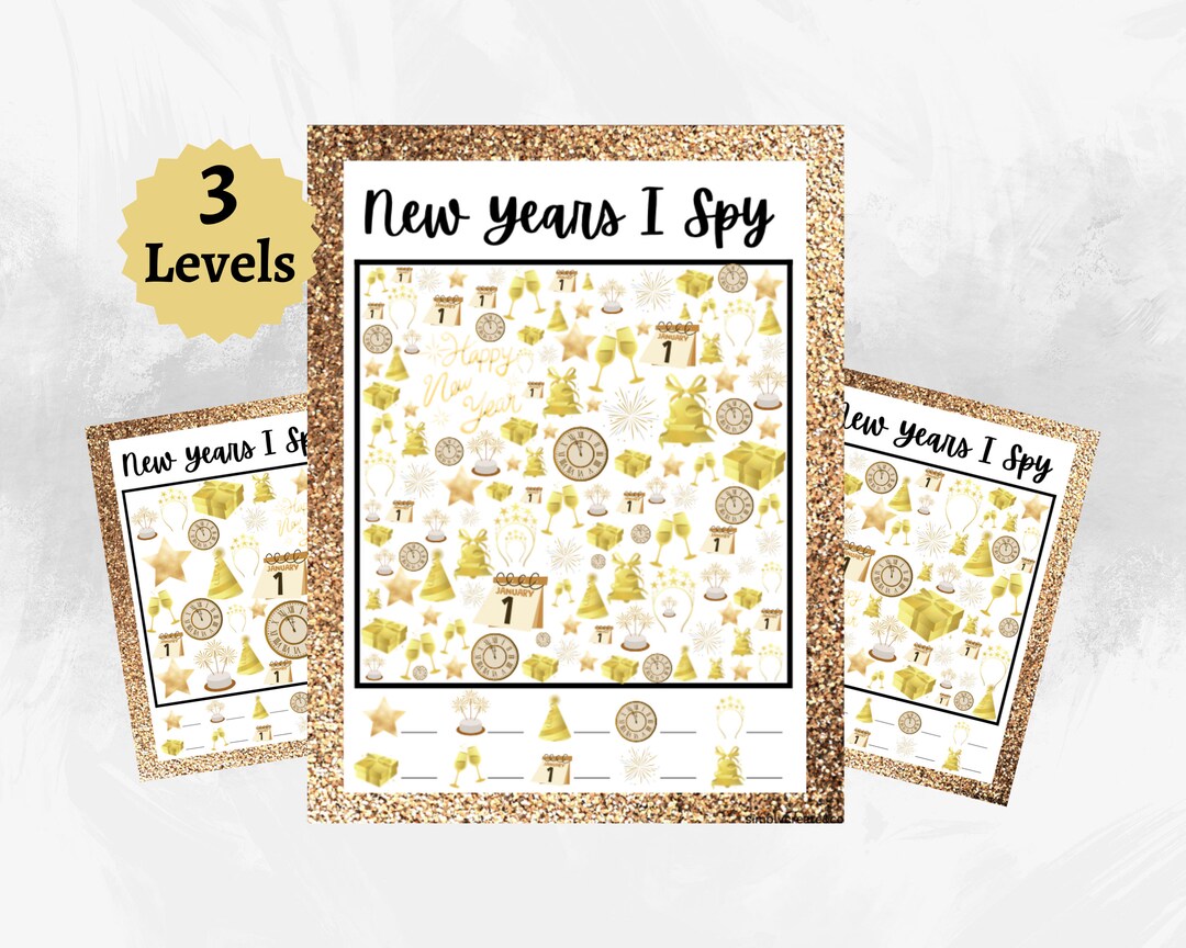 New Year's Eve I Spy, Printable New Year's Party Game for Kids ...