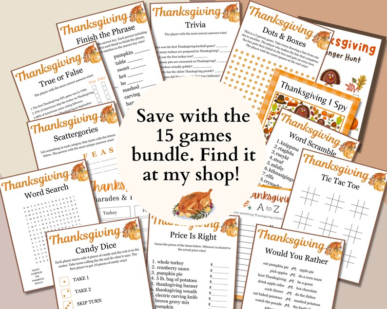 Thanksgiving Would You Rather Game, Printable Family Dinner Activity ...