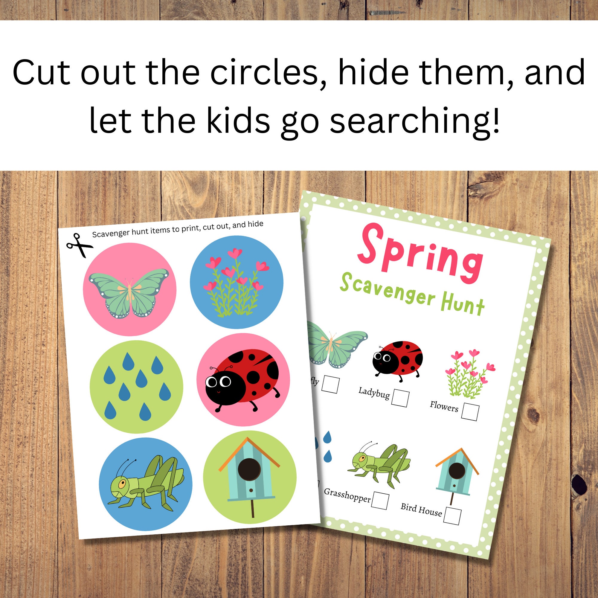 Spring Scavenger Hunt for Toddlers, Springtime Activity for Little Kids ...