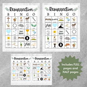 Resurrection Bingo Cards, Printable Easter Game for Kids, Teens, and ...