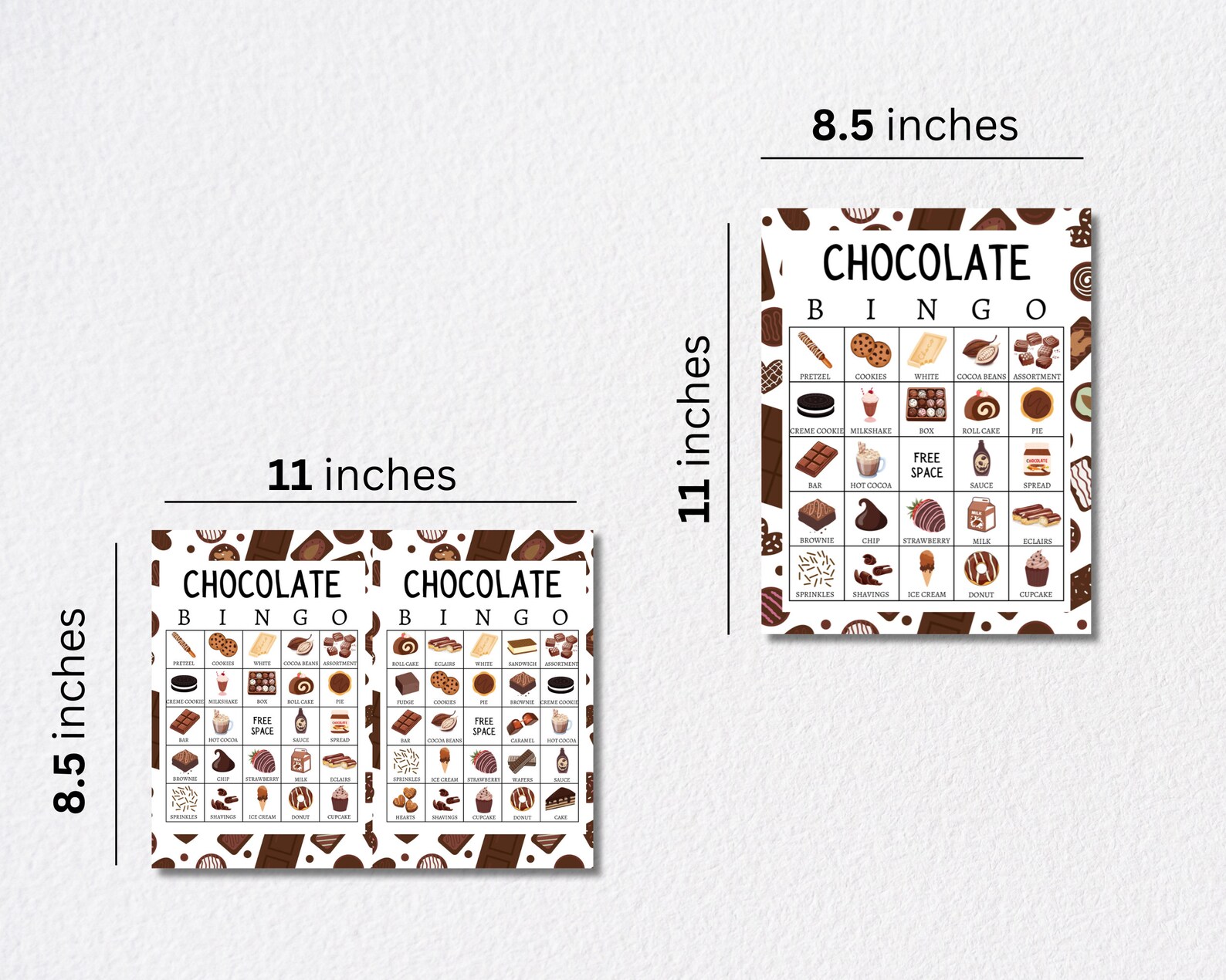 Chocolate Bingo Cards, Printable Chocolate Party Game for Kids and ...