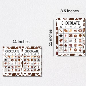 Chocolate Bingo Cards, Printable Chocolate Party Game for Kids and ...