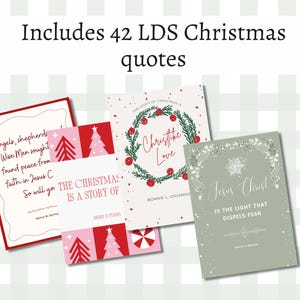 LDS Christmas Quote Cards, Printable Latter-day Saint Holiday Handouts ...