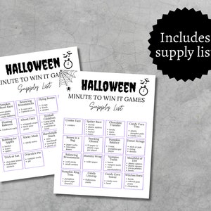 Halloween Minute to Win It Games, October Group Party Games for Kids ...