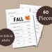 Fall Charades Game, Printable Autumn Pictionary Cards, Fall Party Game ...