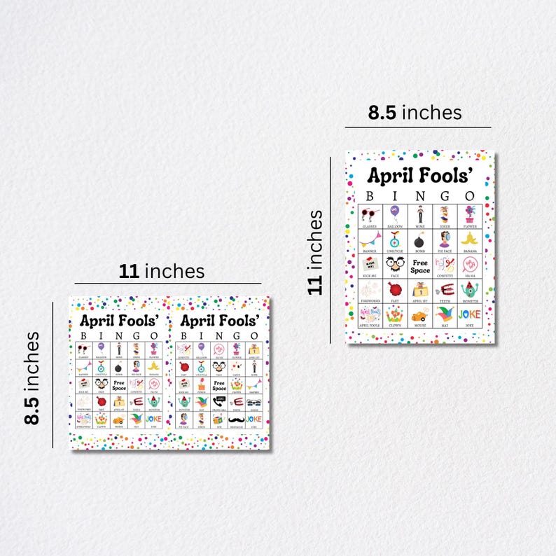 April Fools Day Bingo, Printable April 1st Party Game for Kids, Teens ...