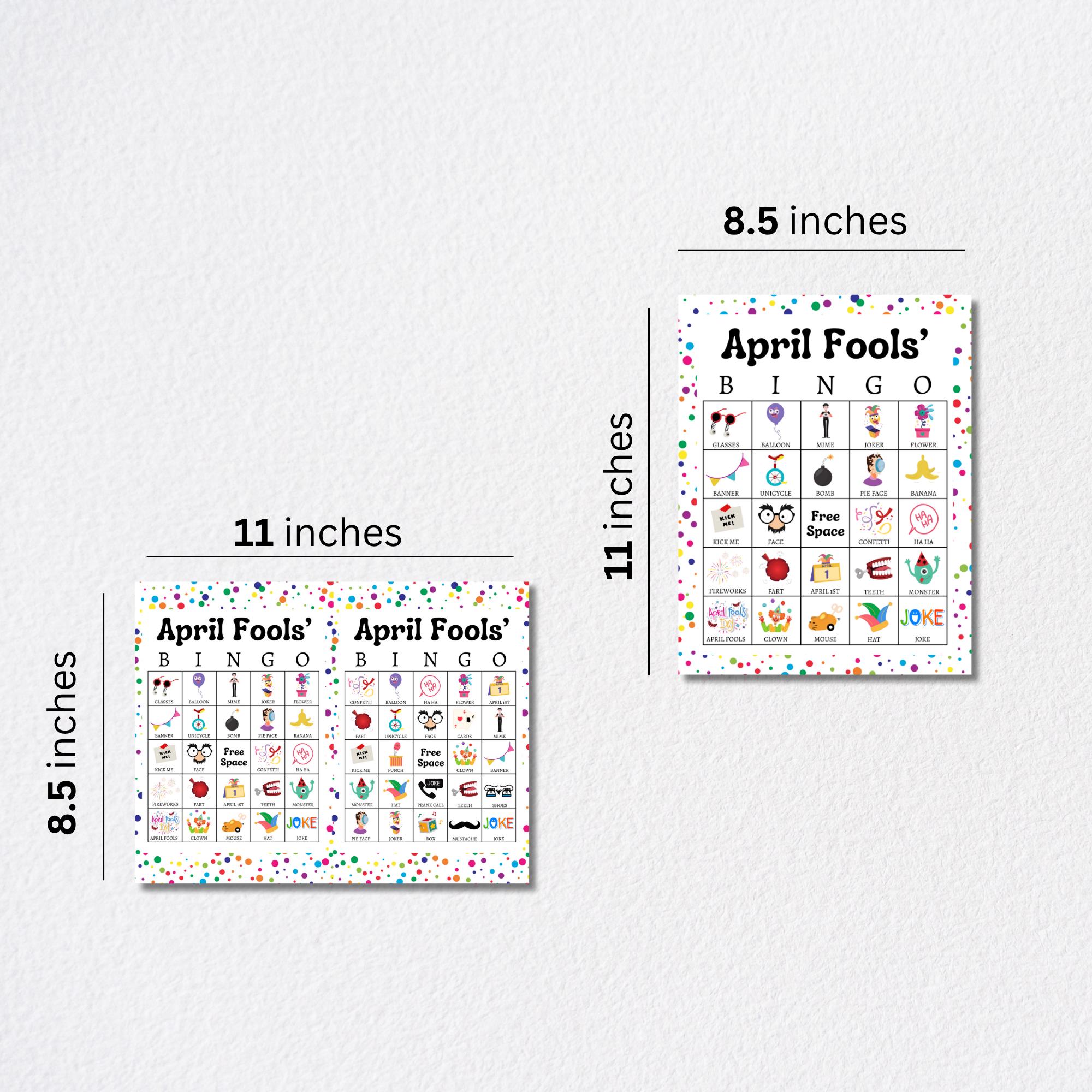 April Fools Day Bingo, Printable April 1st Party Game for Kids, Teens ...