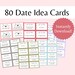 Date Ideas Cards, Printable Couples Date Night Jar Activities ...