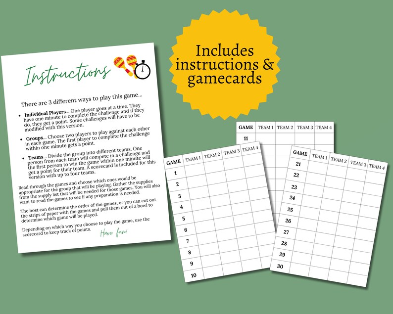 Cinco De Mayo Minute to Win It, Printable May 5th Party Games for Kids ...