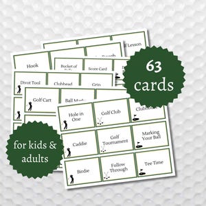 Golf Charades Cards, Printable Golf Party Game for Kids, Teens, and ...