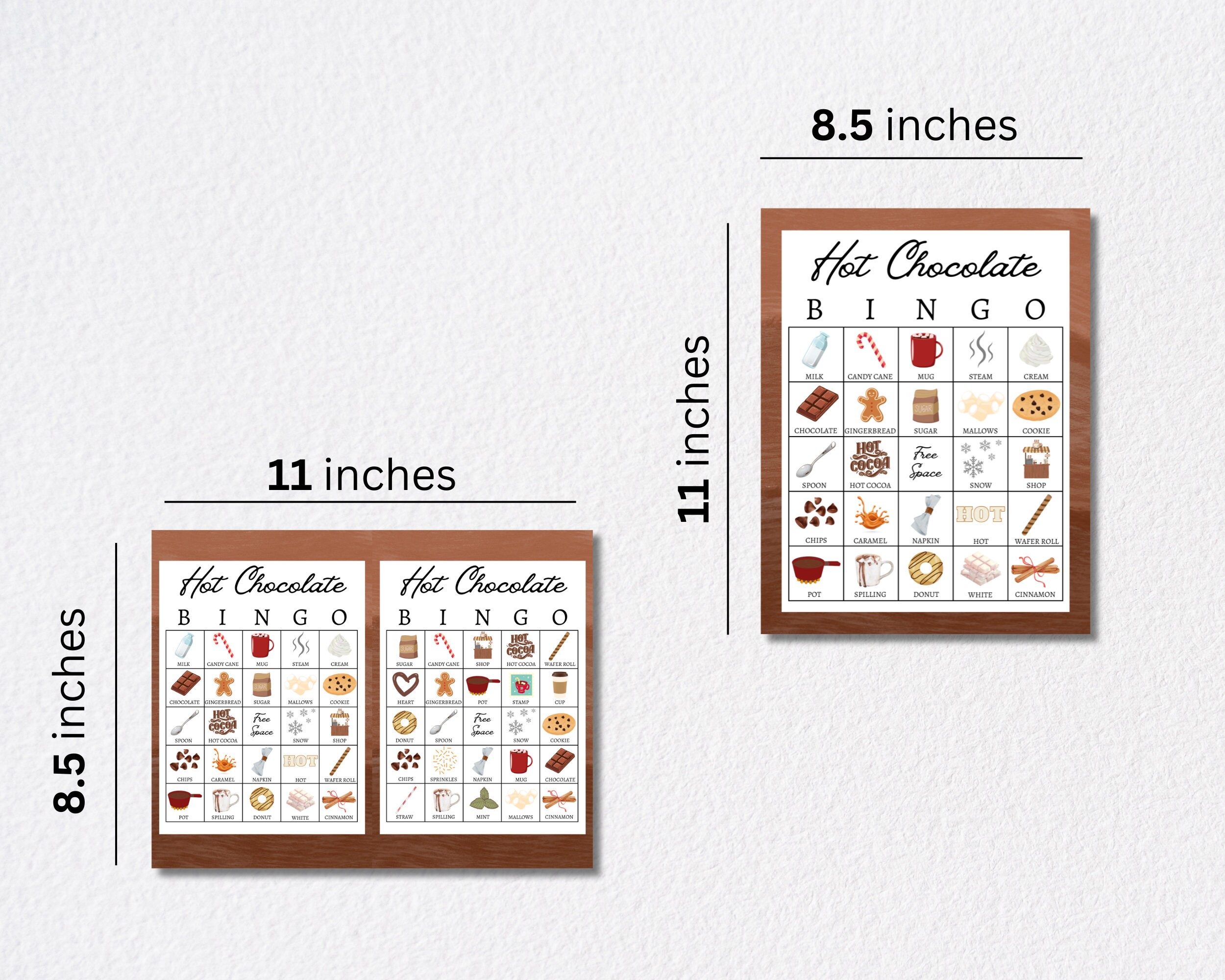 Hot Chocolate Bingo Cards, Printable Holiday Party Game for Kids, Teens ...