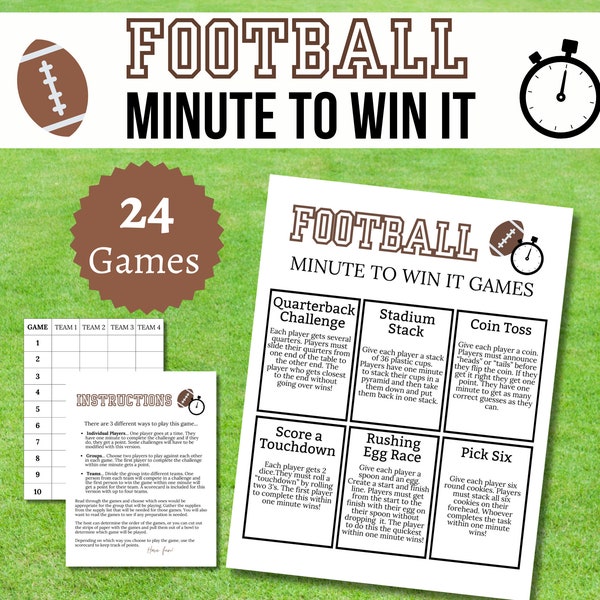Football Tailgate Games - Etsy