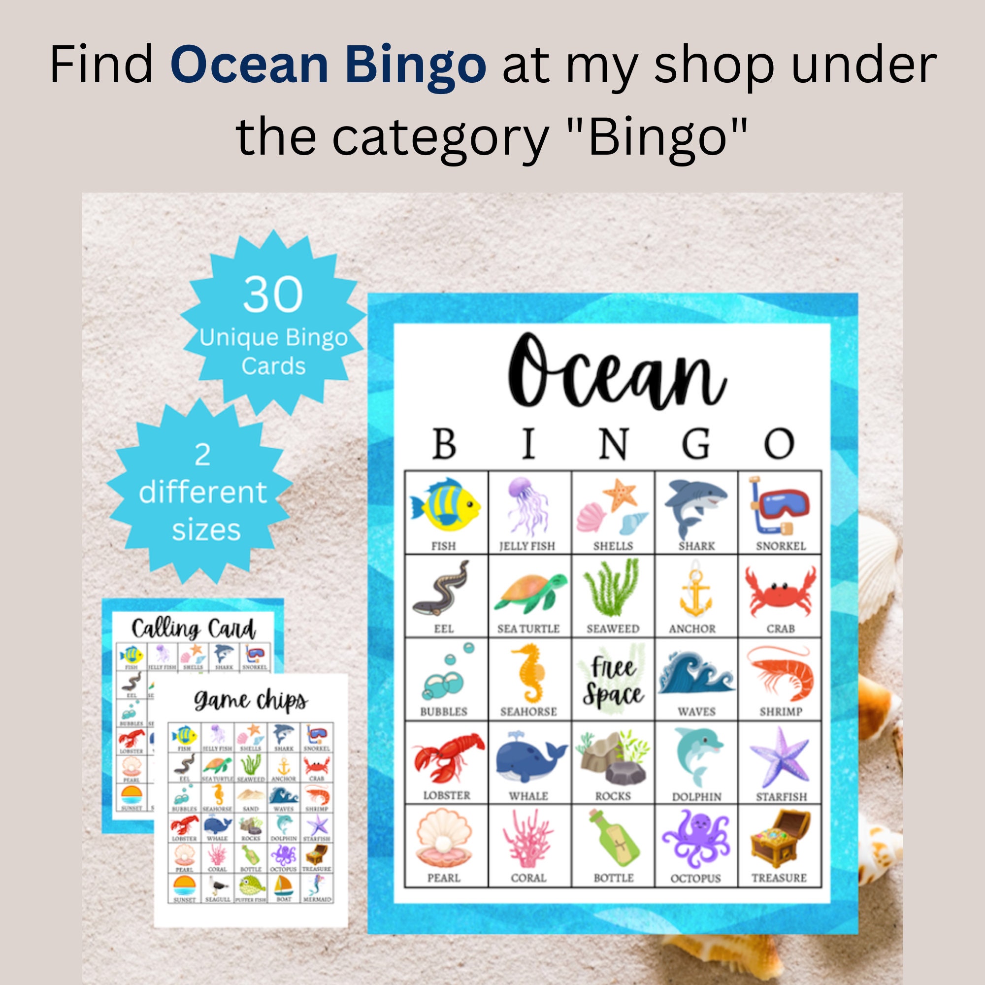 Ocean I Spy Game, Under the Sea Games, Ocean Party Printables, Under ...