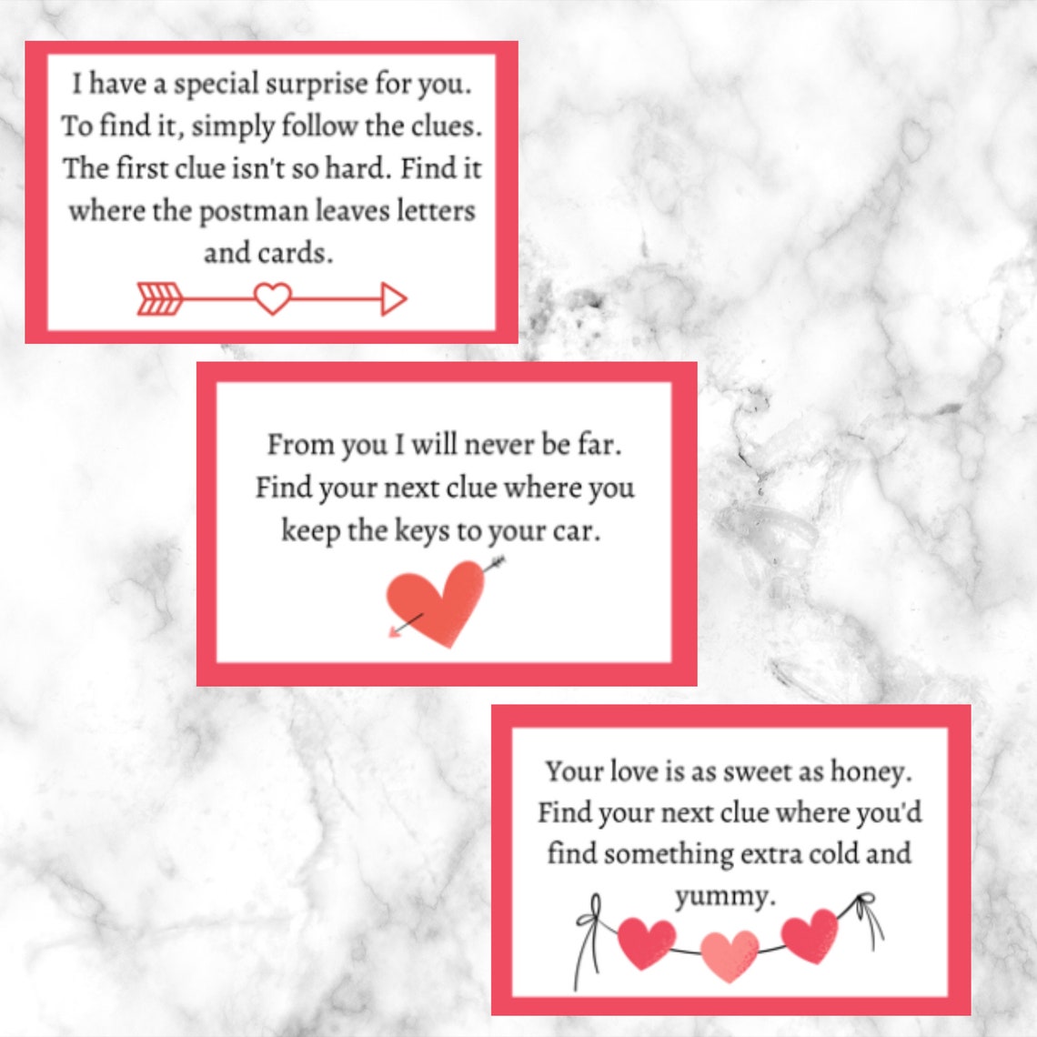 Valentine's Day Couples Scavenger Hunt, Printable Romantic Treasure ...