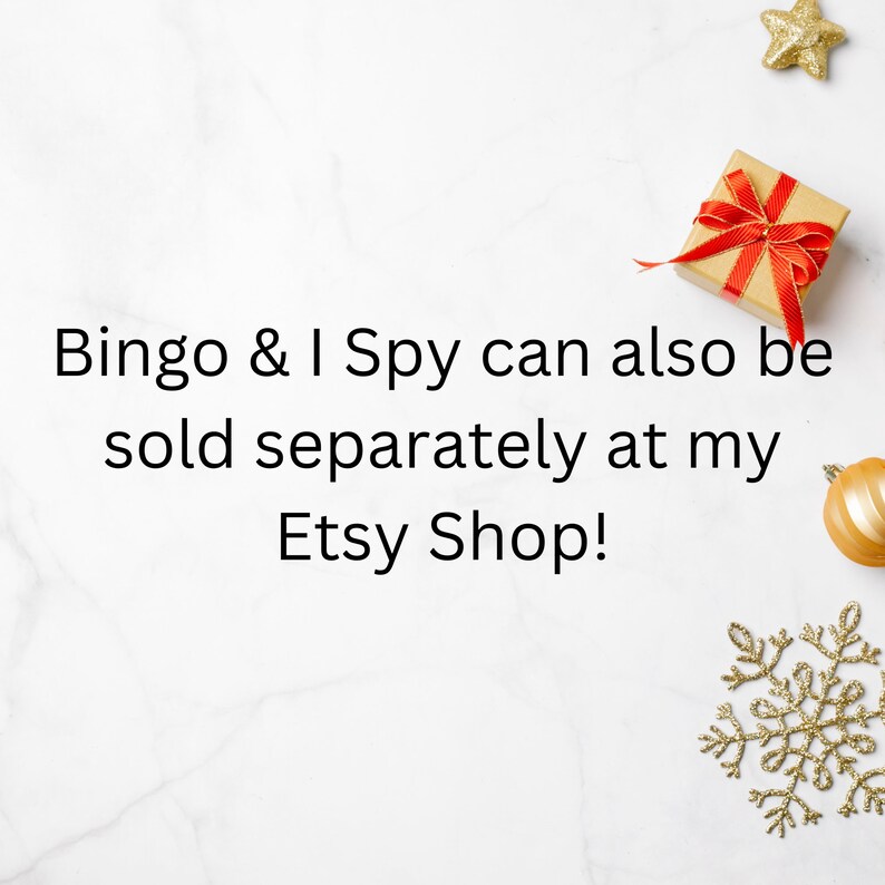 Christmas Games Bundle, Printable Holiday Bingo and I Spy Pages for ...