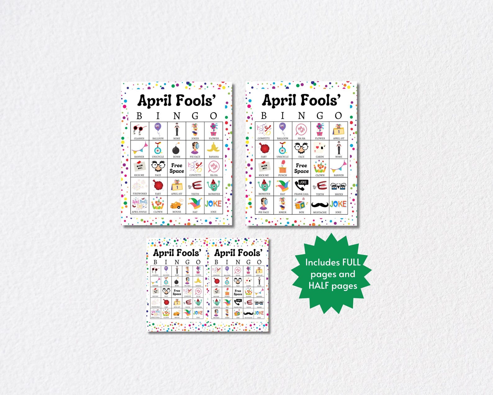 April Fools Day Bingo, Printable April 1st Party Game for Kids, Teens ...