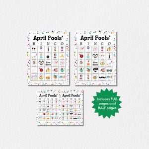 April Fools Day Bingo, Printable April 1st Party Game for Kids, Teens ...