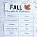 Fall Charades Game, Printable Autumn Pictionary Cards, Fall Party Game ...