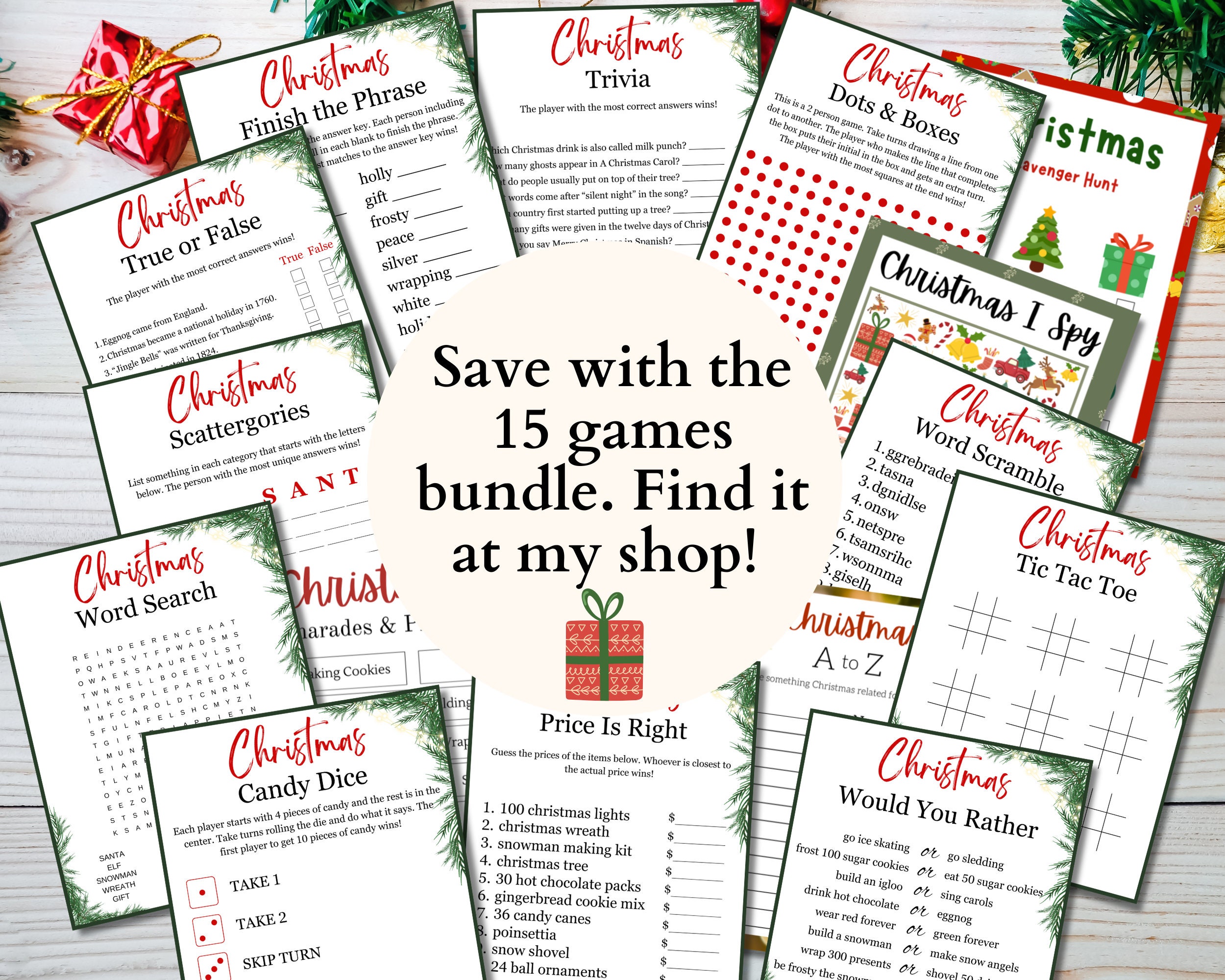 Christmas Would You Rather Game, Printable Holiday Party Game, This or ...