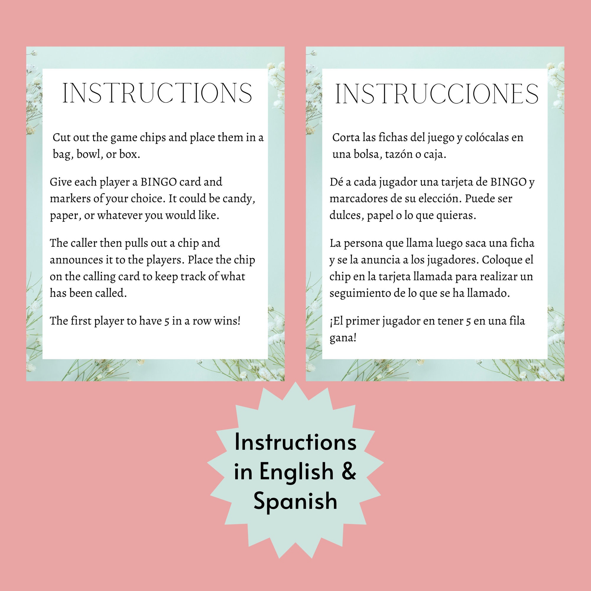 Spanish Easter Bingo Cards, Printable Easter Party Game for Kids, Teens ...