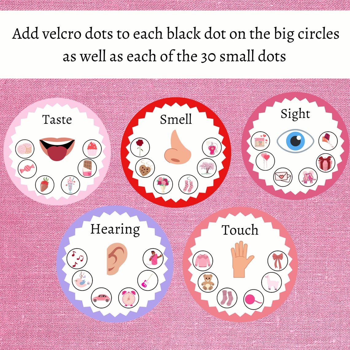 Valentine's Day 5 Senses Sorting Activity for Kids, 5 Senses Learning ...