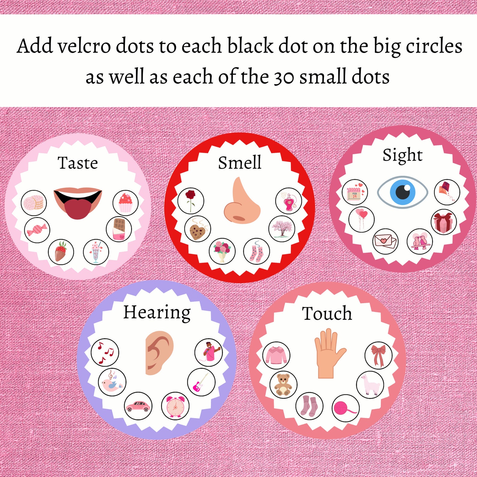 Valentine's Day 5 Senses Sorting Activity for Kids, 5 Senses Learning ...