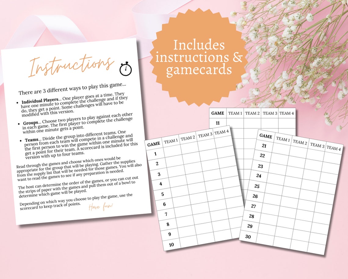 Easter Minute to Win It Bundle, Printable Easter Party Game for Kids ...