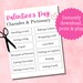 Valentine's Day Charades and Pictionary Cards, Printable Valentine's ...