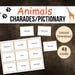 Animal Charades Cards, Printable Animal-themed Pictionary, Animal Party ...