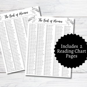 365 Days Book of Mormon Reading Chart, Printable One Year LDS Scripture ...